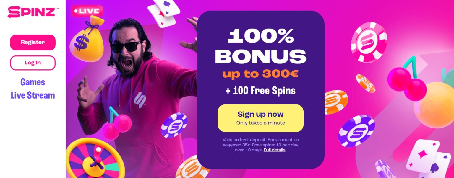 Spinz Casino Login - Start Playing